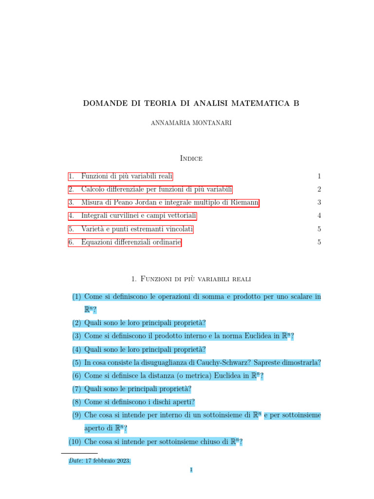Domande Analisi BImod | PDF