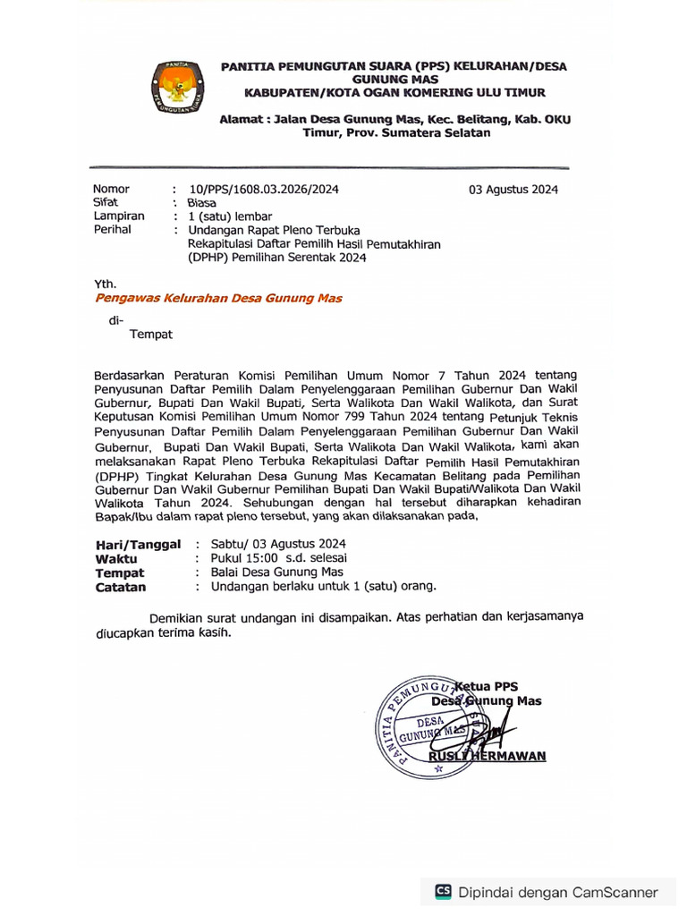 Undangan Pleno PKD | PDF