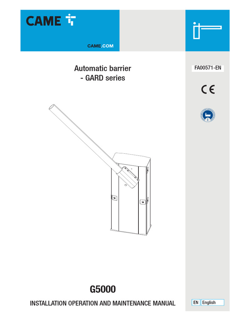 Came G5000 Instructions | PDF