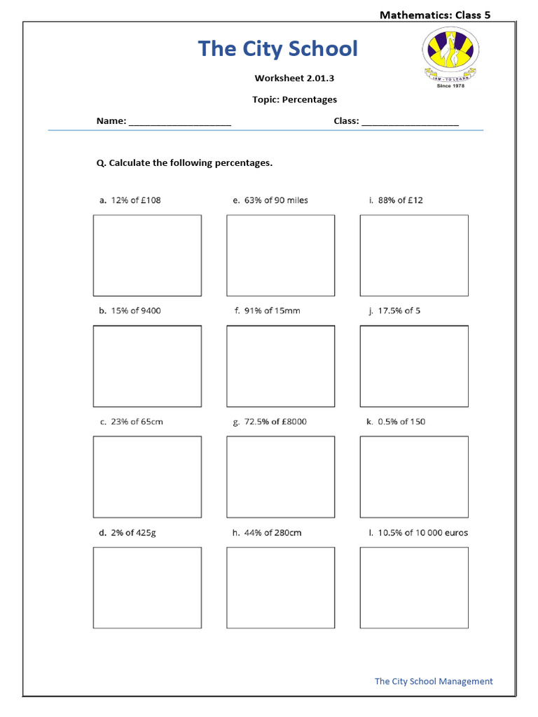Mathematics Class 5 - Worksheet 1.2 | PDF
