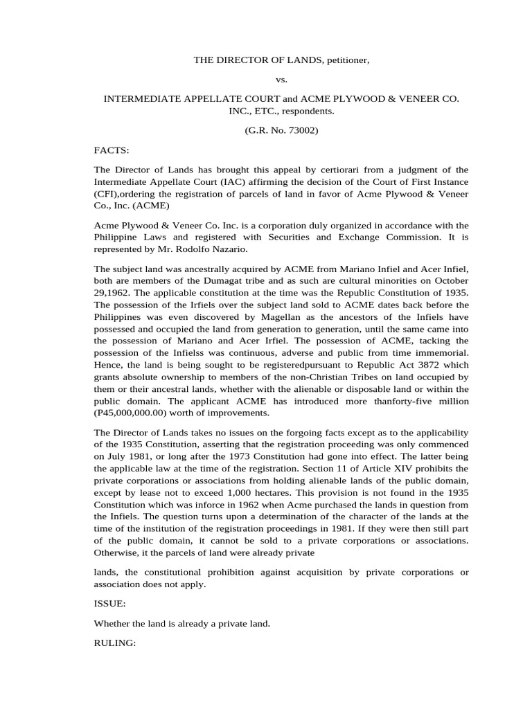 Supreme Court Ruling on Land Ownership | PDF | Appeal | Justice