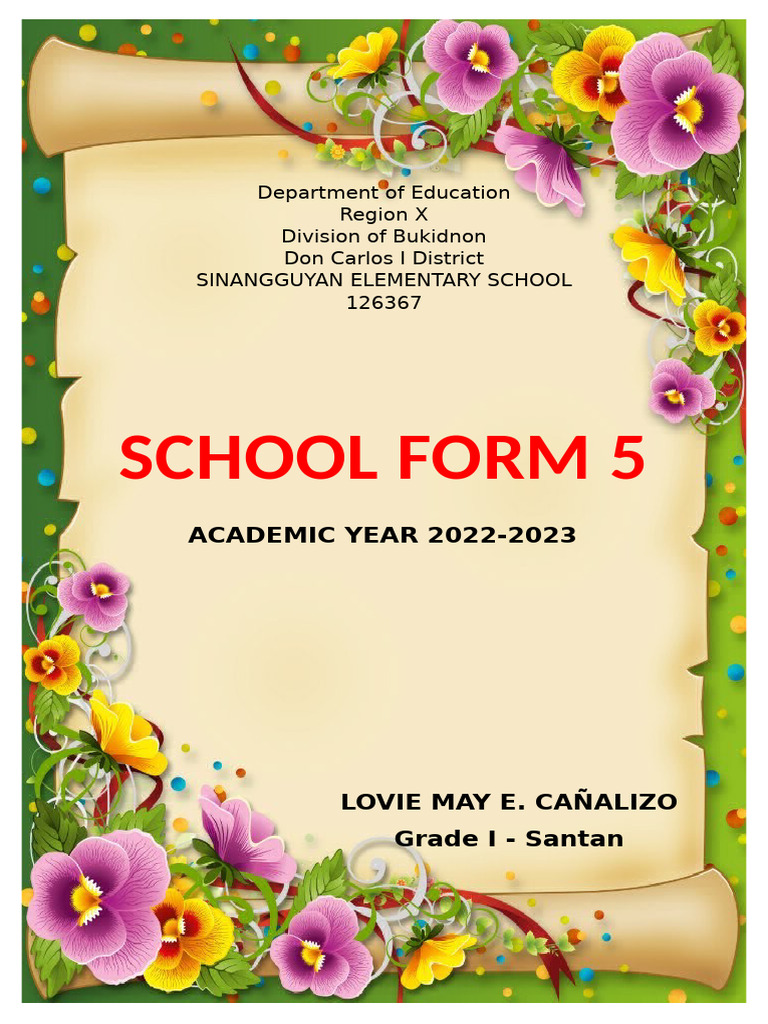School Form Cover | PDF