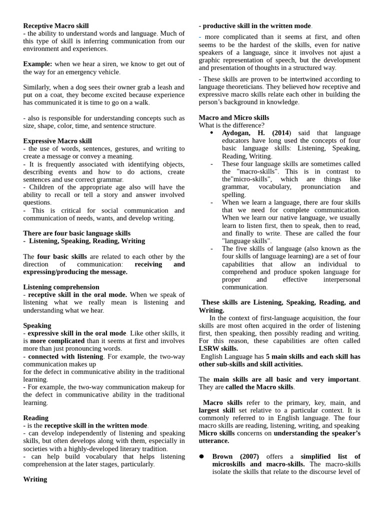 macro-and-micro-skills | PDF