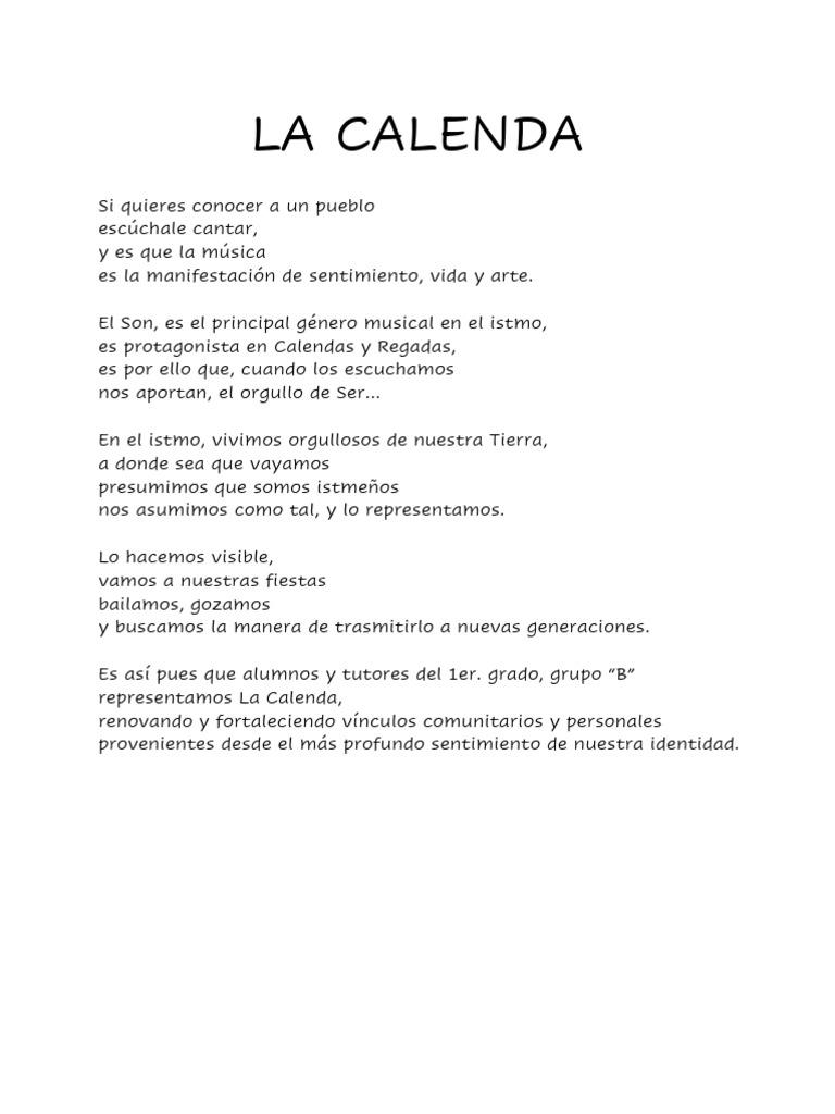 La Calenda | PDF