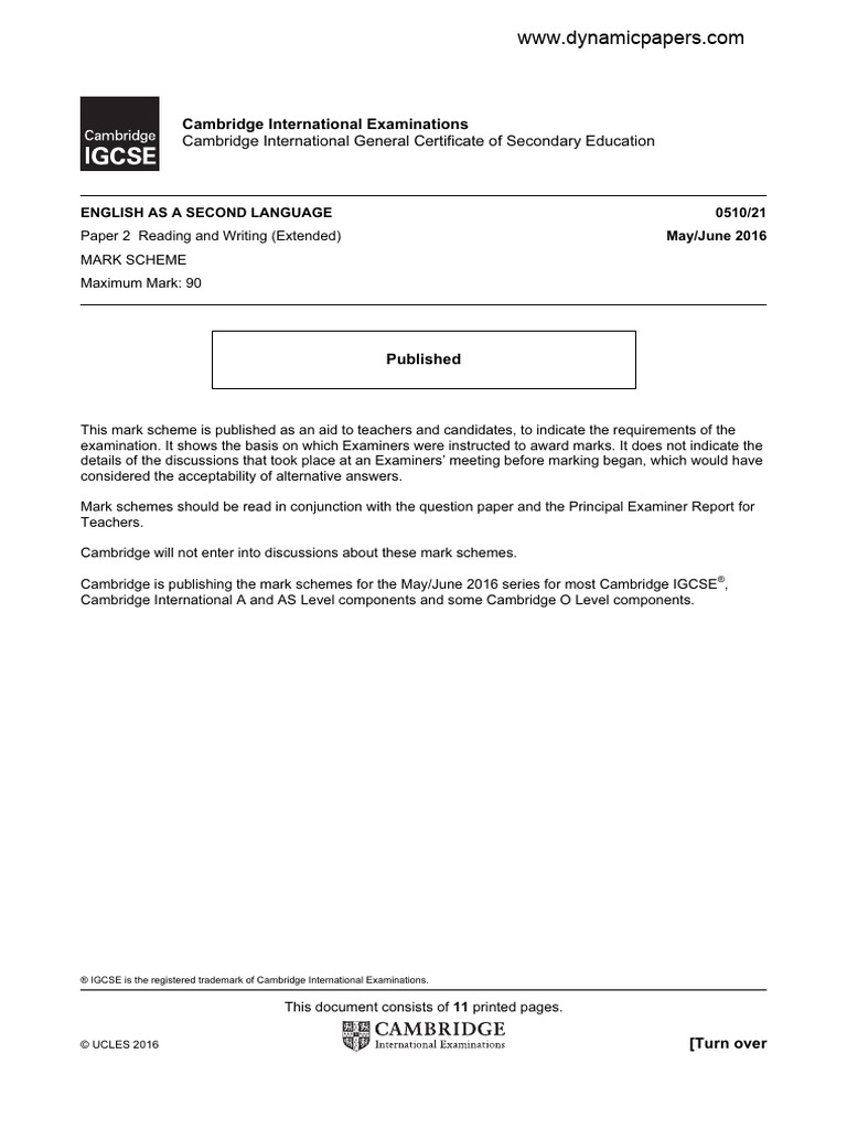 Cambridge International General Certificate of Secondary Education | PDF