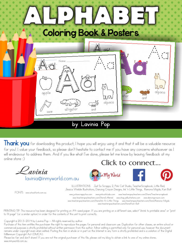 Alphabet Colouring Books and Posters - CDR | PDF