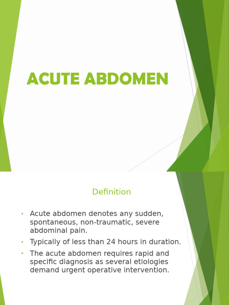 Acute Abdomen | PDF
