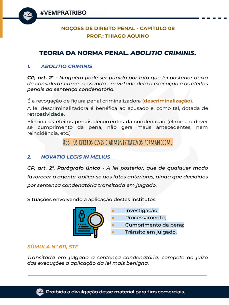 Abolitio Criminis Aula Direito Penal | PDF