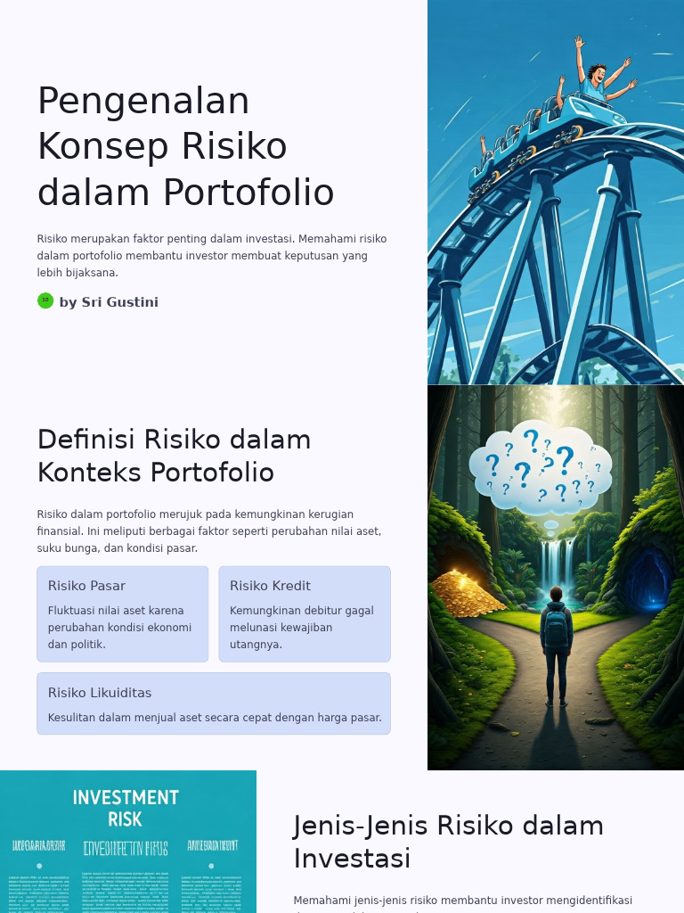 Pengenalan Konsep Risiko Dalam Portofolio | PDF
