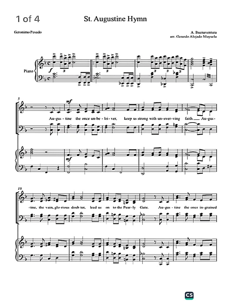 St. Augustine Hymn | PDF | Technology & Engineering