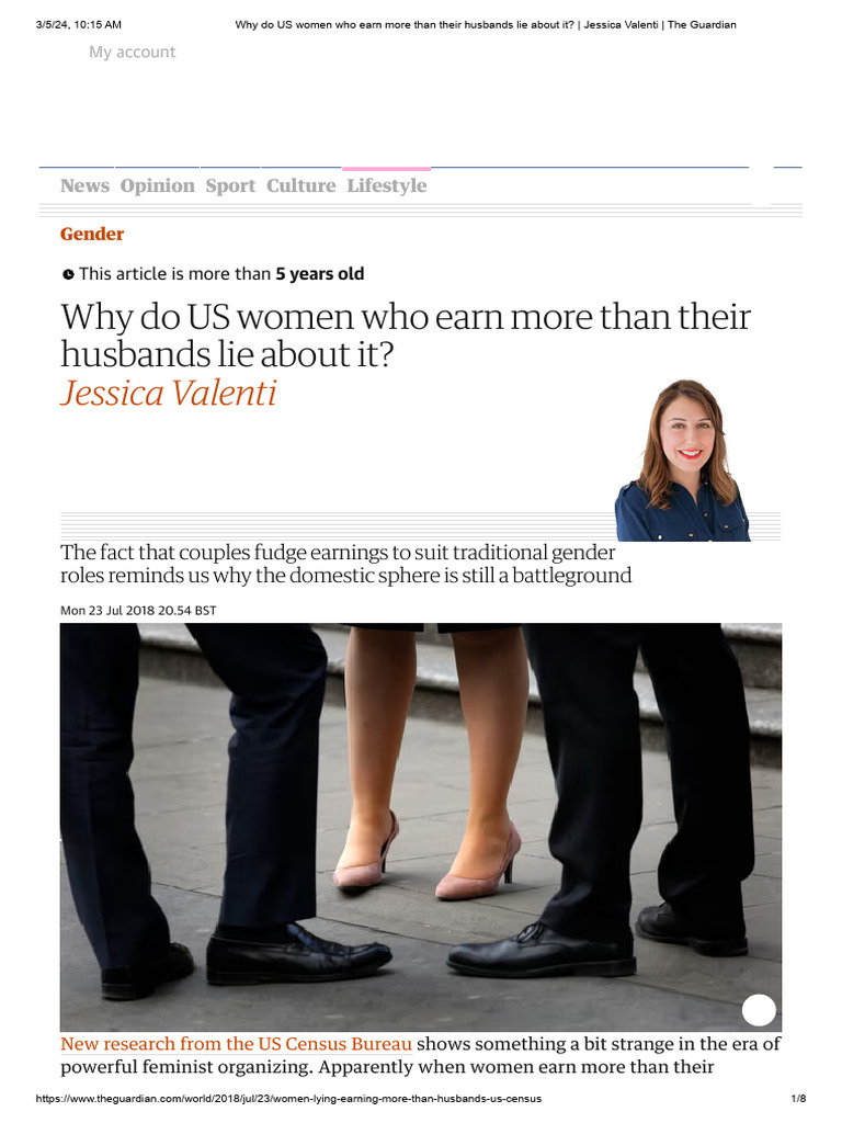 Why Do US Women Who Earn More Than Their Husbands Lie About It Jessica ...