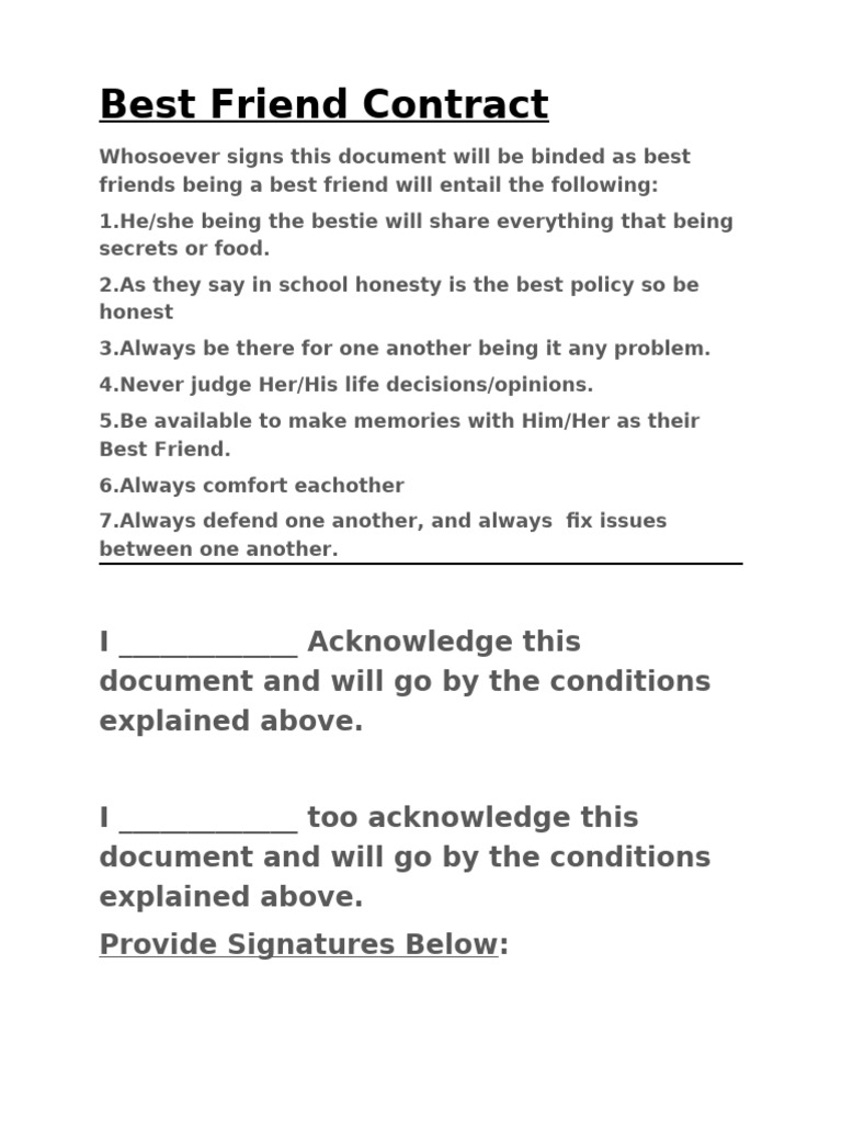 Best Friend Document | PDF