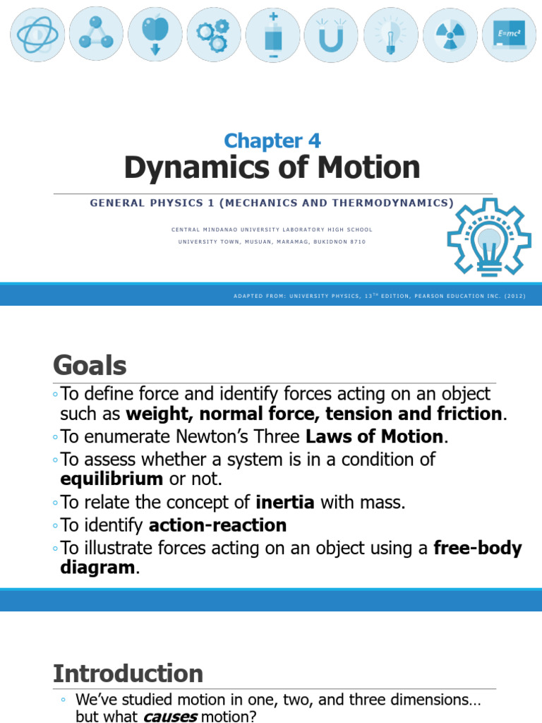 Phys1 Chapter 4 Slides Dynamics of Motion | PDF