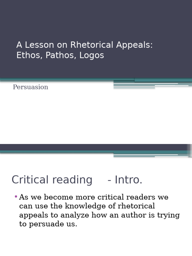 Rhetorical Appeals PPT - NEW | PDF