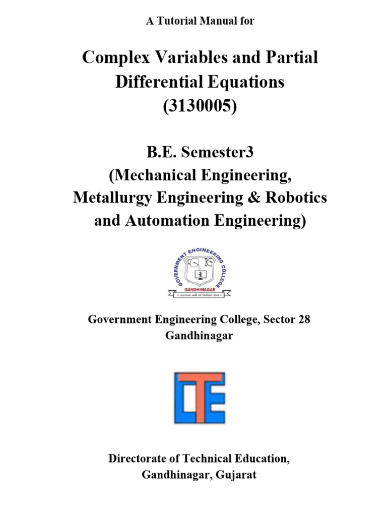 Cvpde Tutorial Ay 2024-25 | PDF