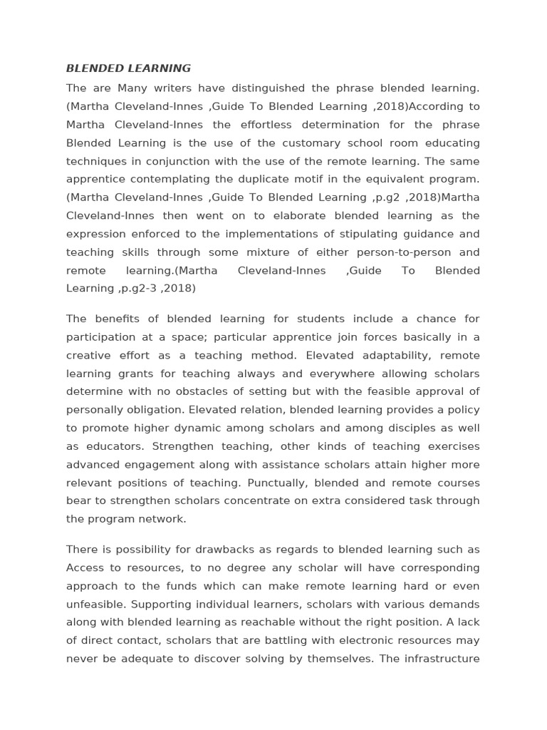 Blended Learning | PDF