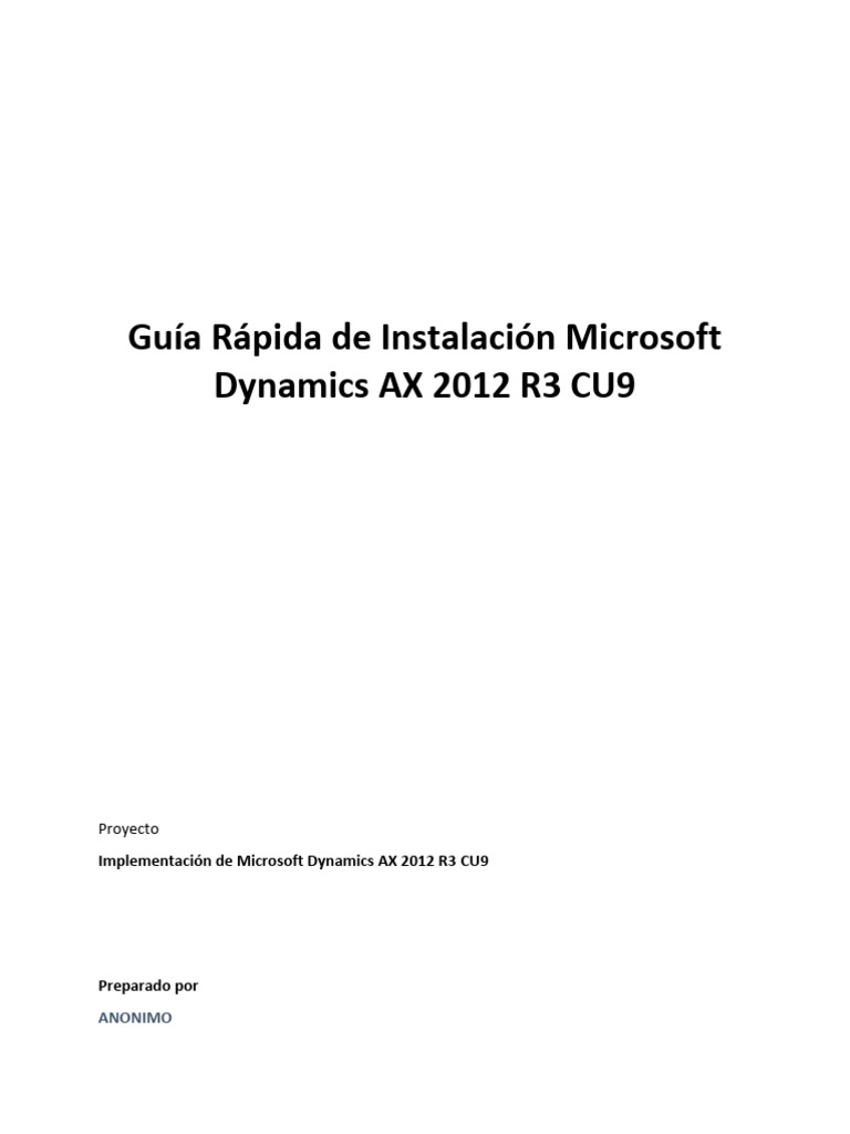 Guc3ada Rc3a1pida de Instalacic3b3n Microsoft Dynamics Ax 2012 r3 | PDF Guc3ada Rc3a1pida de Instalacic3b3n Microsoft Dynamics Ax 2012 r3 | PDF