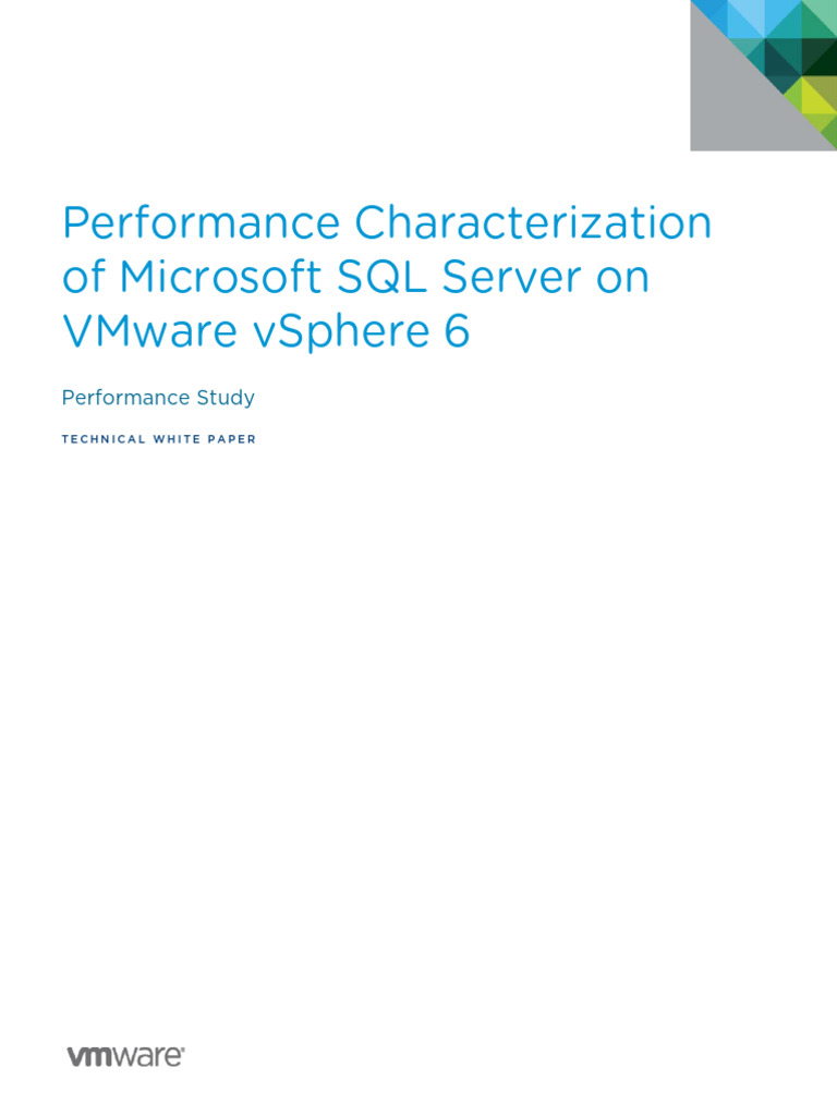 Vmware SQL Server Vsphere6 Performance White Paper | PDF