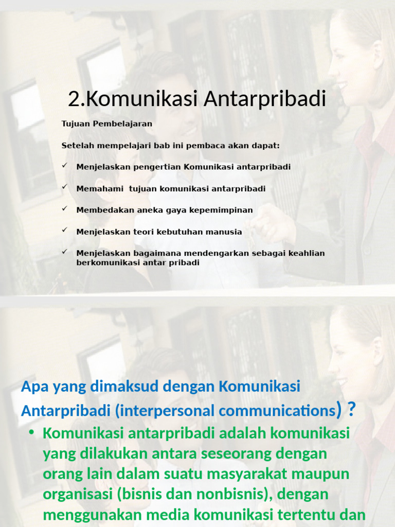 Komunikasi Antarpribadi | PDF