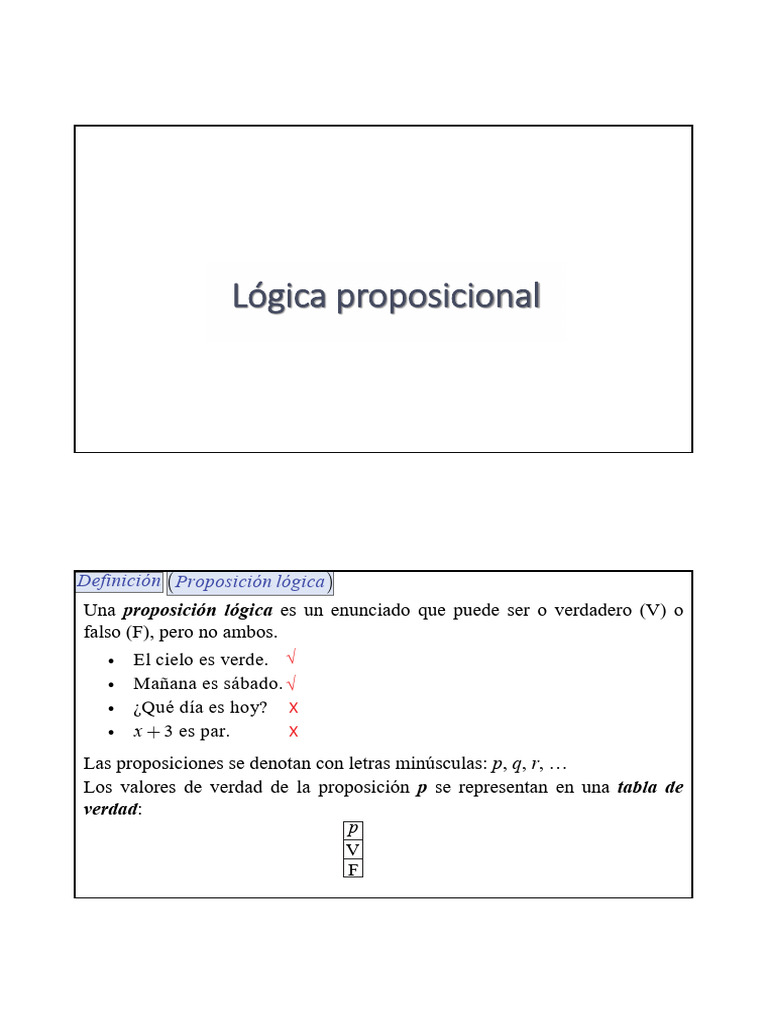 1.lógica Proposicional | PDF