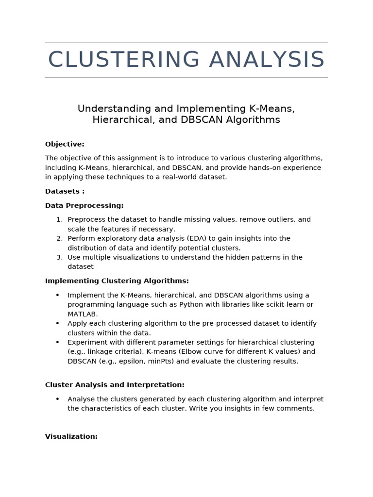 Clustering Analysis | PDF Clustering Analysis | PDF