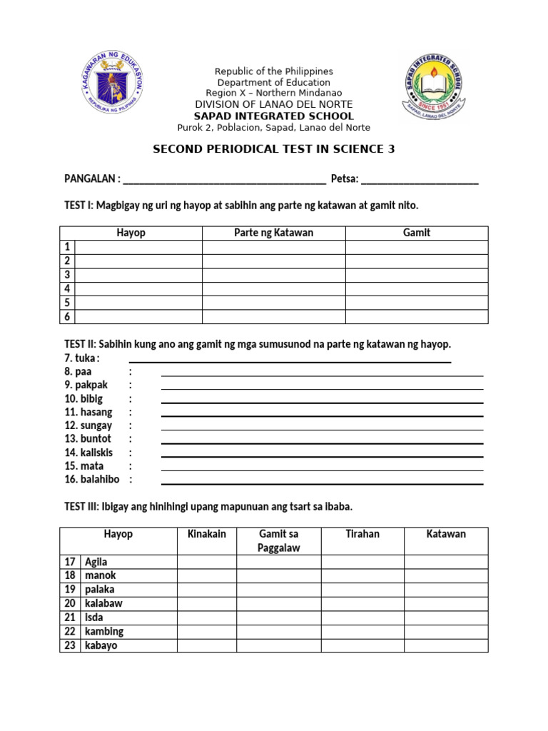 PT - Science 3 - Q2 | PDF