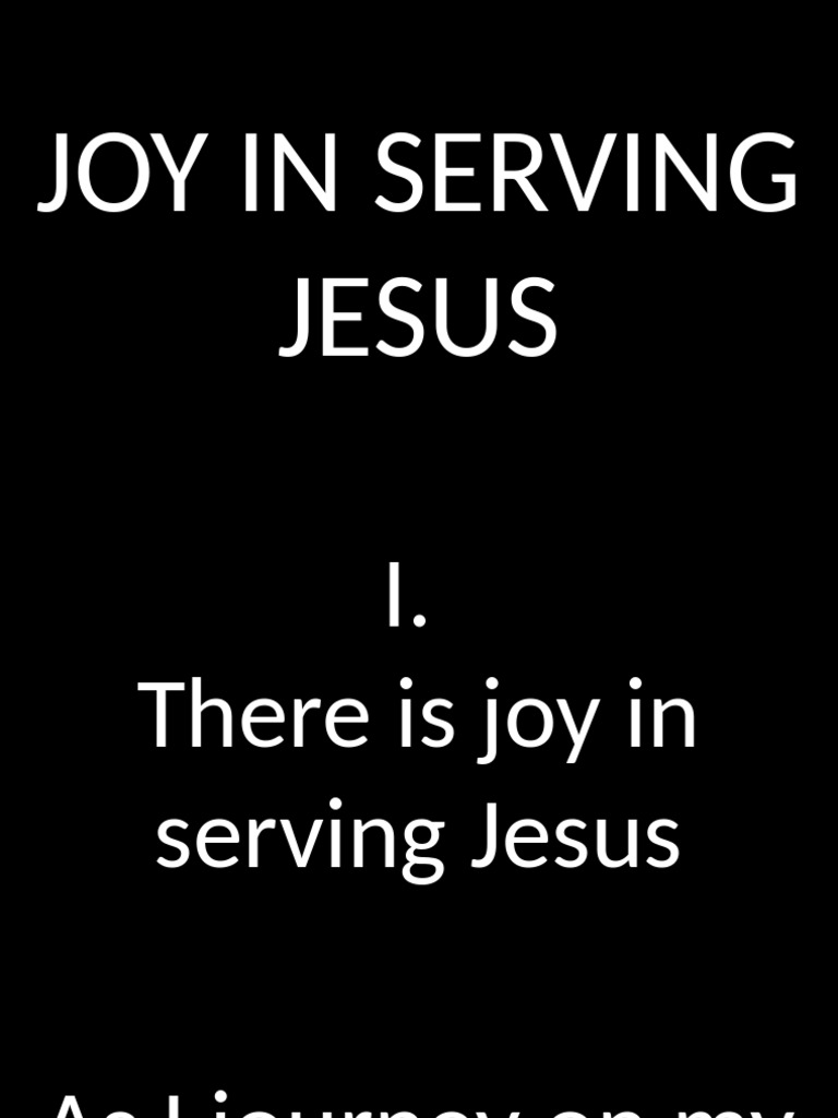 JOY IN SERVING JESUS | PDF
