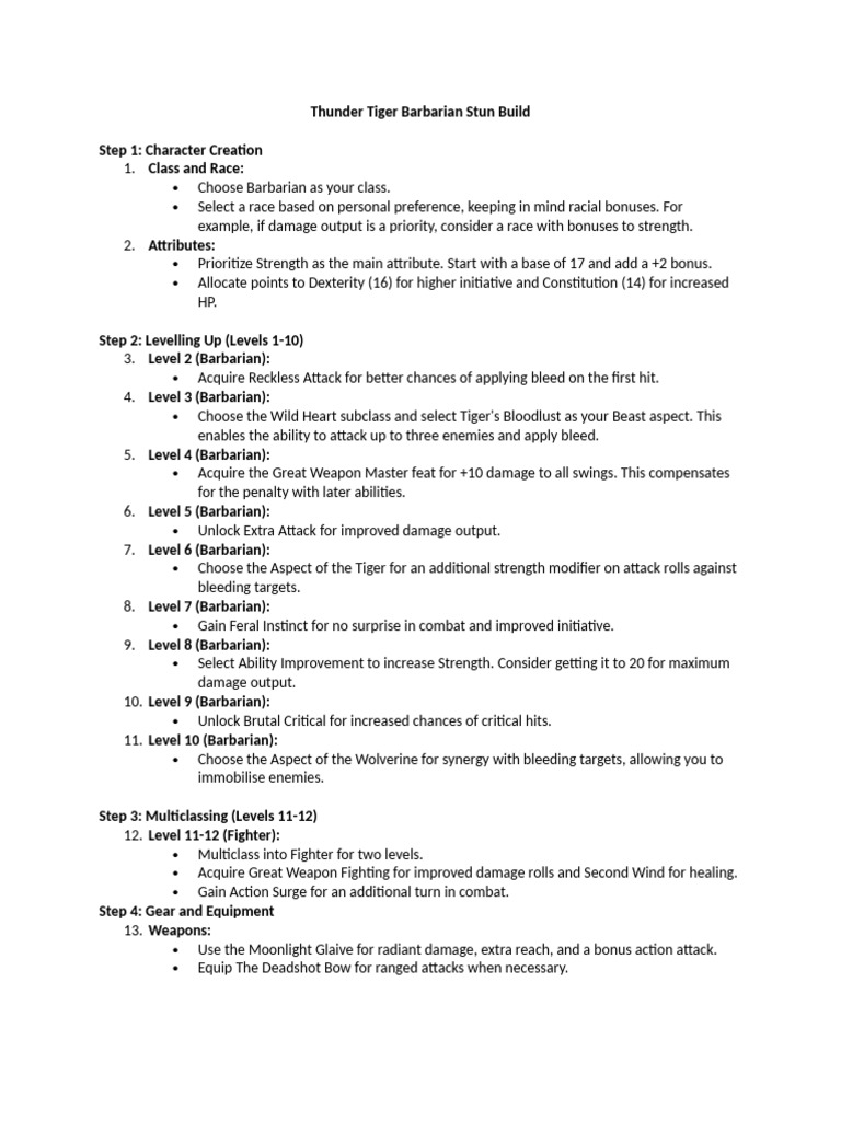 Bg3 Builds | PDF Bg3 Builds | PDF
