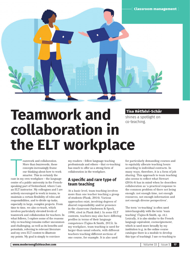 Teamwork and Collaboratioin 2024 LR | PDF | Teachers | Learning
