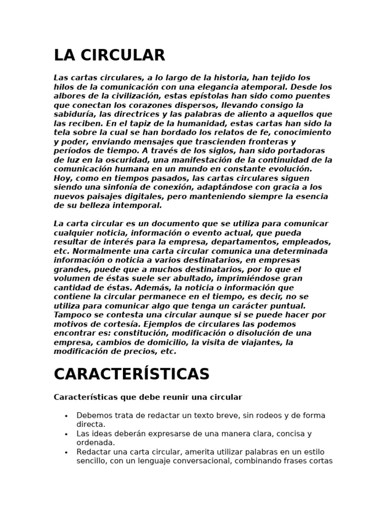 Exposicion Sobre Las Carta Circulares | PDF