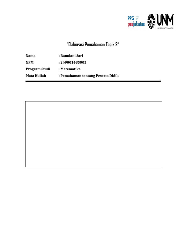Topik 2 - Elaborasi Pemahaman - Ramdani Sari-1 | PDF