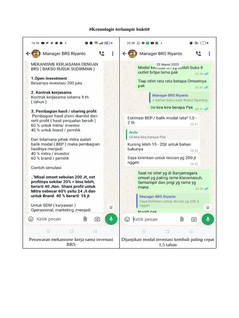 Kronologis Terlampir Bukti FINAL | PDF