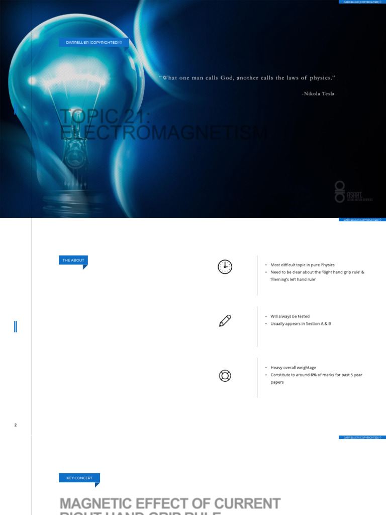 (PHY) Chapter 21 - Electromagnetism | PDF