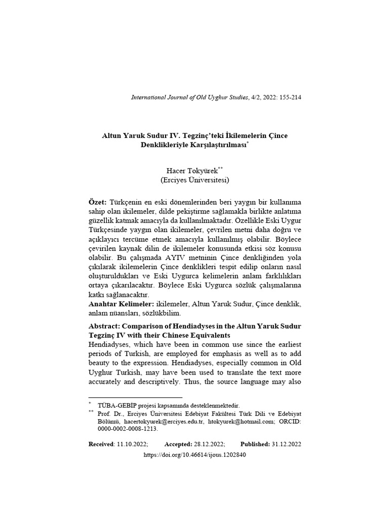 Altun Yaruk Sudur IV Tegzincteki Ikileme | PDF