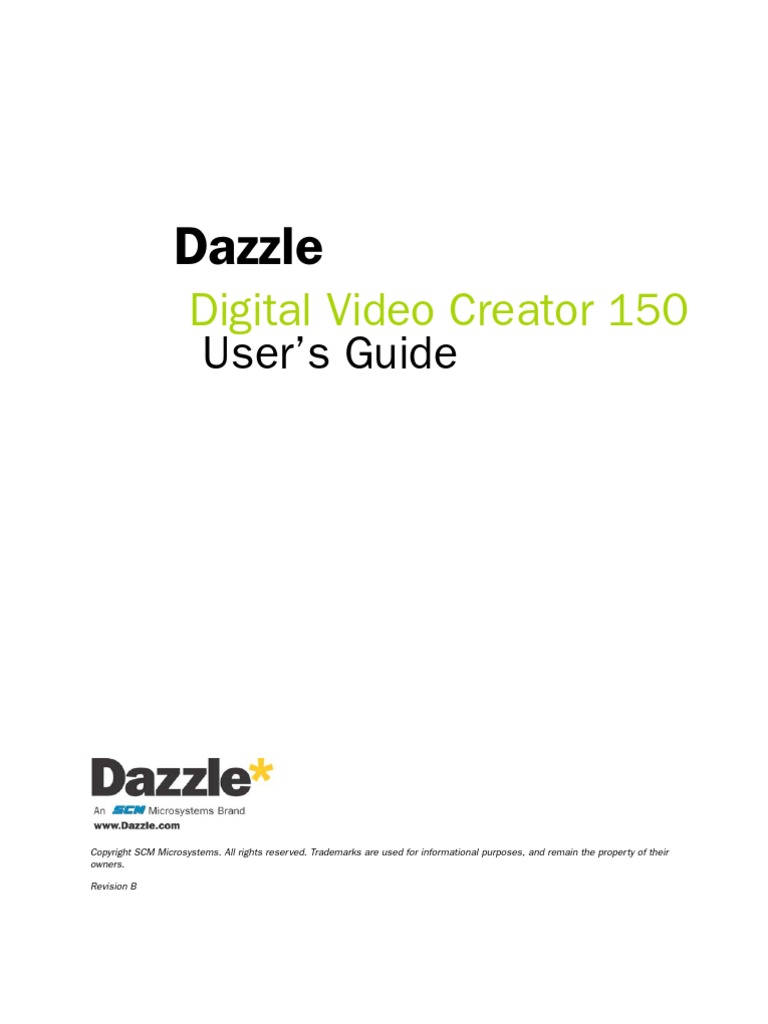 Dazzle: Digital Video Creator 150 | PDF | Video | Videocassette Recorder
