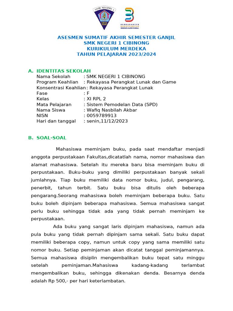 4.2 Lembar Jawaban SPD | PDF | Fiksi Umum