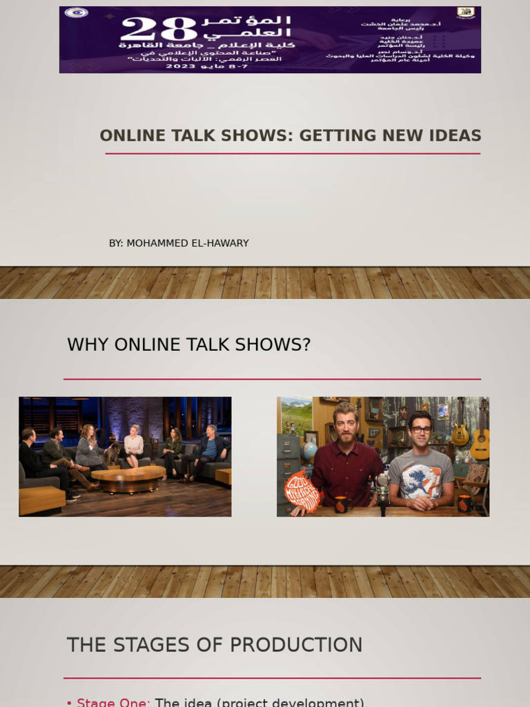 Ideas For Online Talk Shows | PDF | You Tube | Video