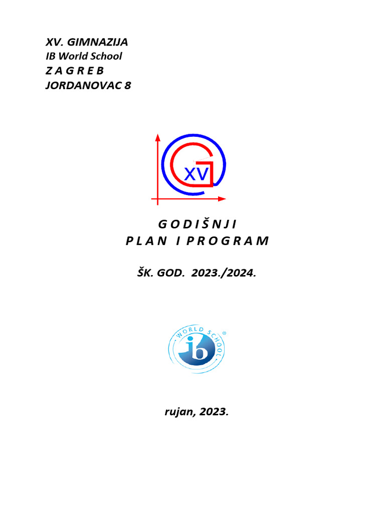 XV. Gimnazija GPP 2023. - 2024 | PDF