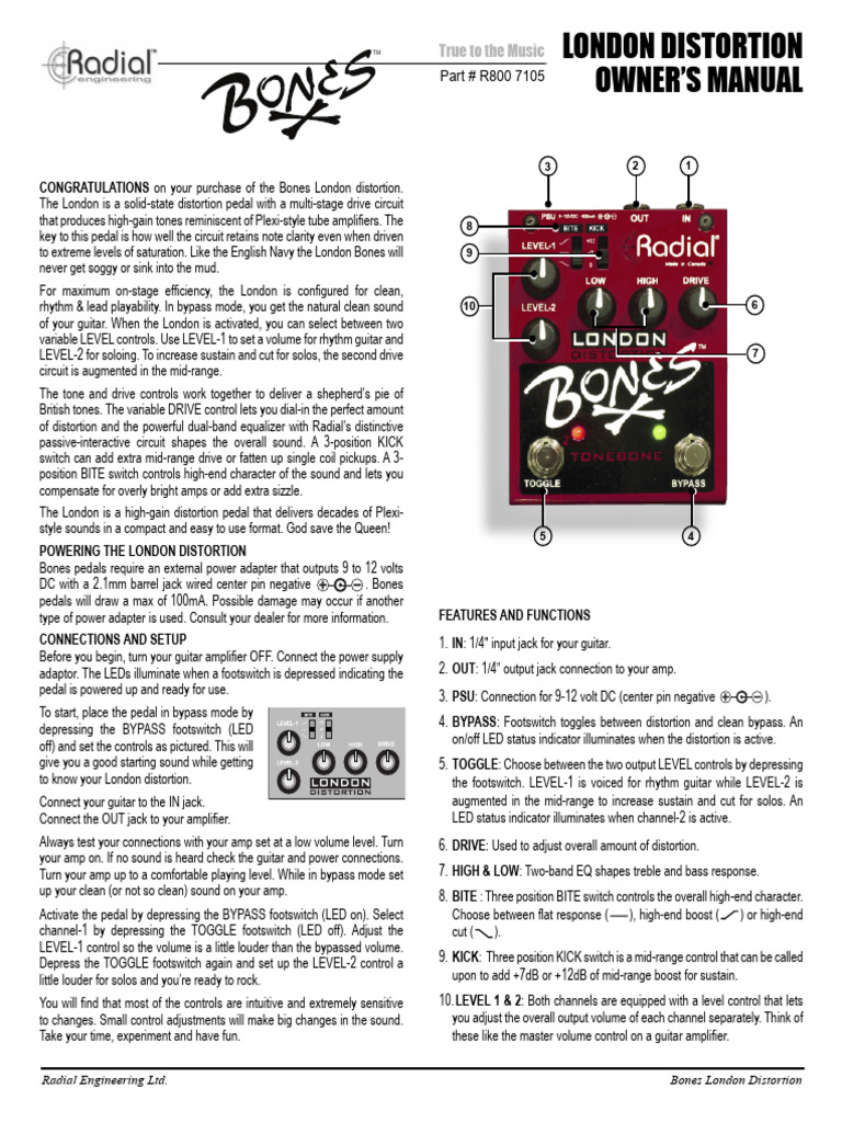 Bones London Manual v1 | PDF
