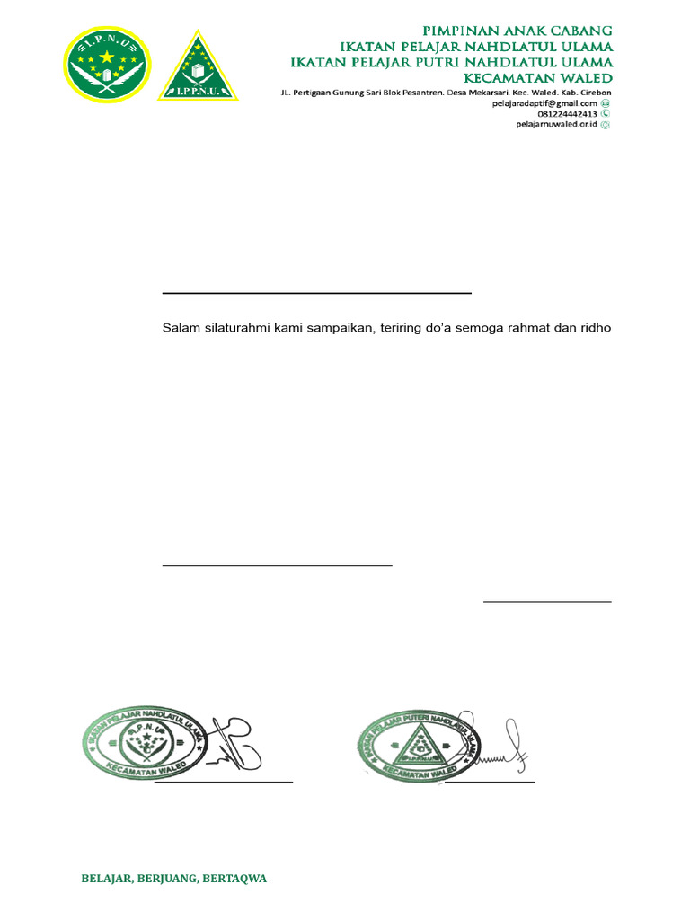 090 Undangan Rapat HSN | PDF