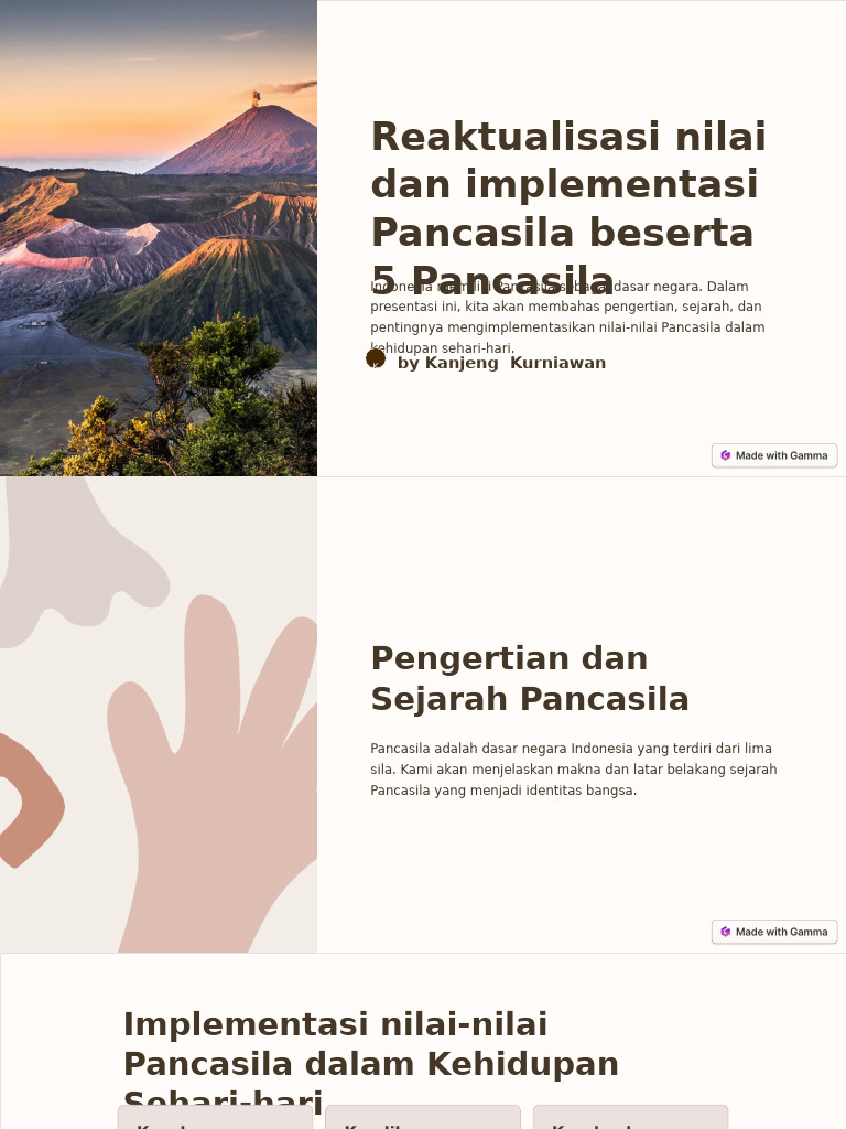 Reaktualisasi Nilai Dan Implementasi Pancasila Beserta 5 Pancasila | PDF