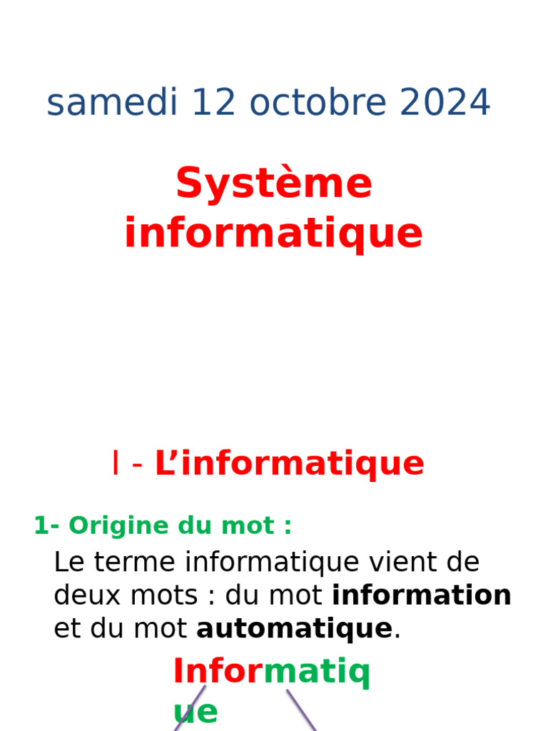 Système Informatique | PDF