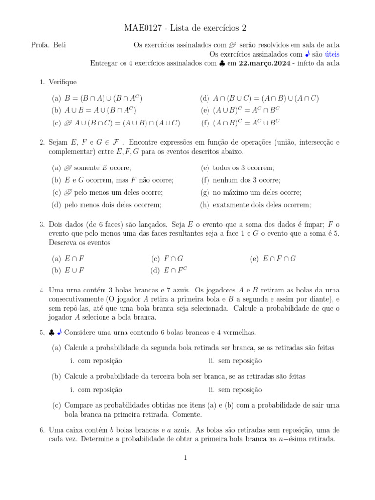 Lista 2 - Beth | PDF