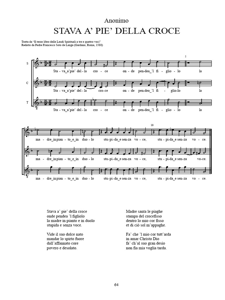 Stava A Pi Della Croce | PDF