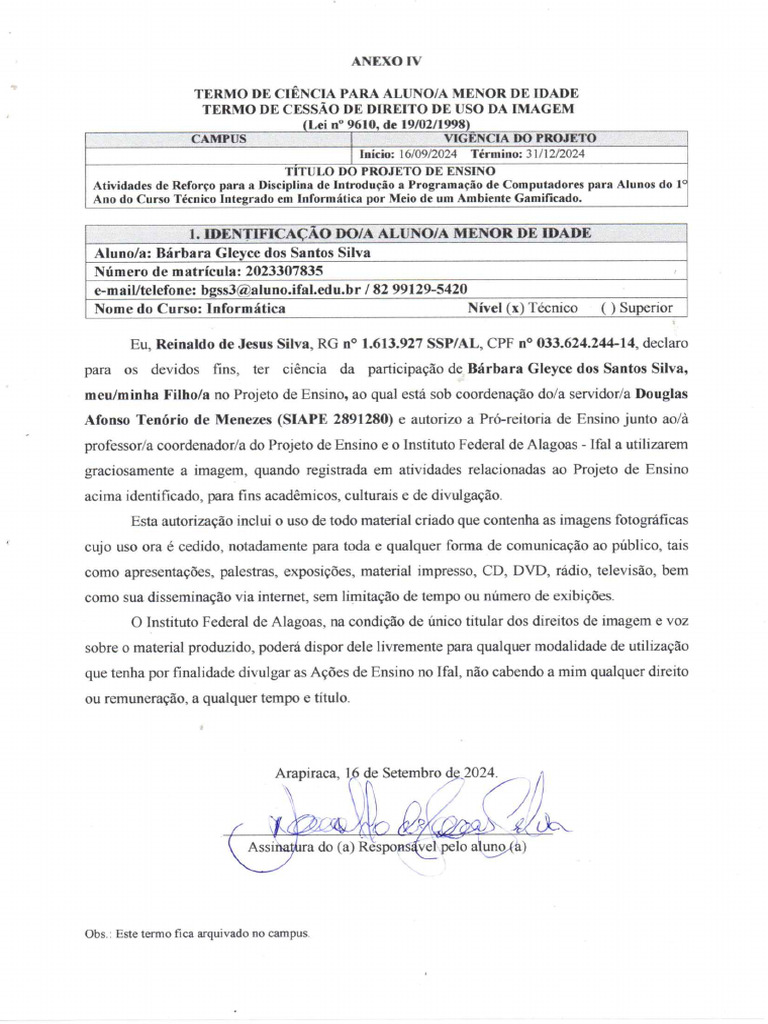 Termo De Cessão Pdf