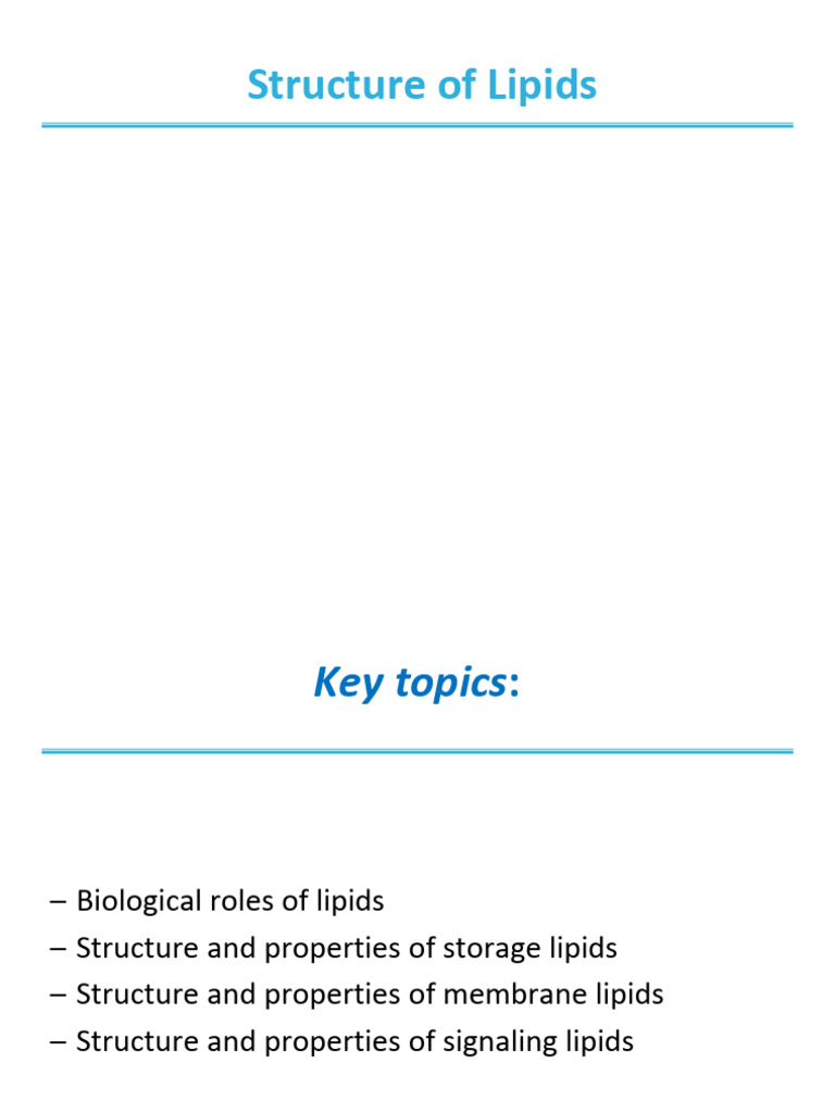 Structure of Lipids | PDF