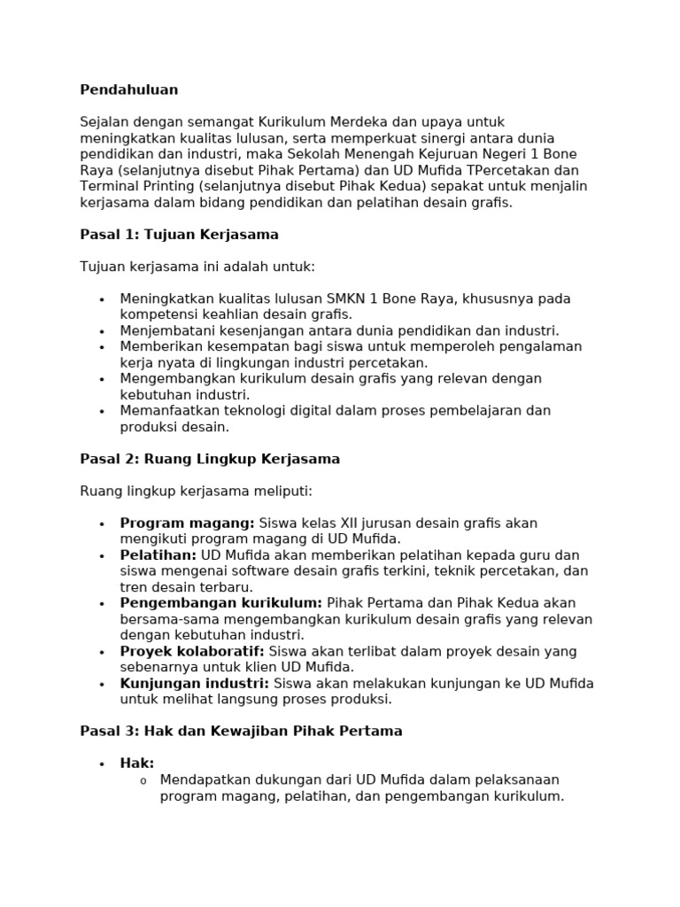 24. MOU DEGRA Terbaru | PDF