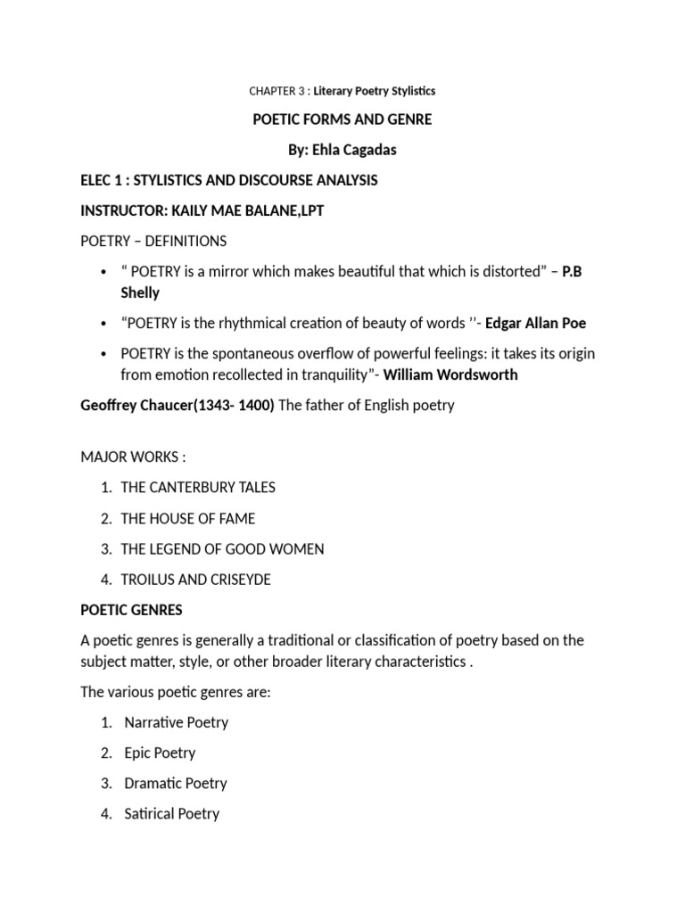 Chapter 3 Stylistics Cn | PDF