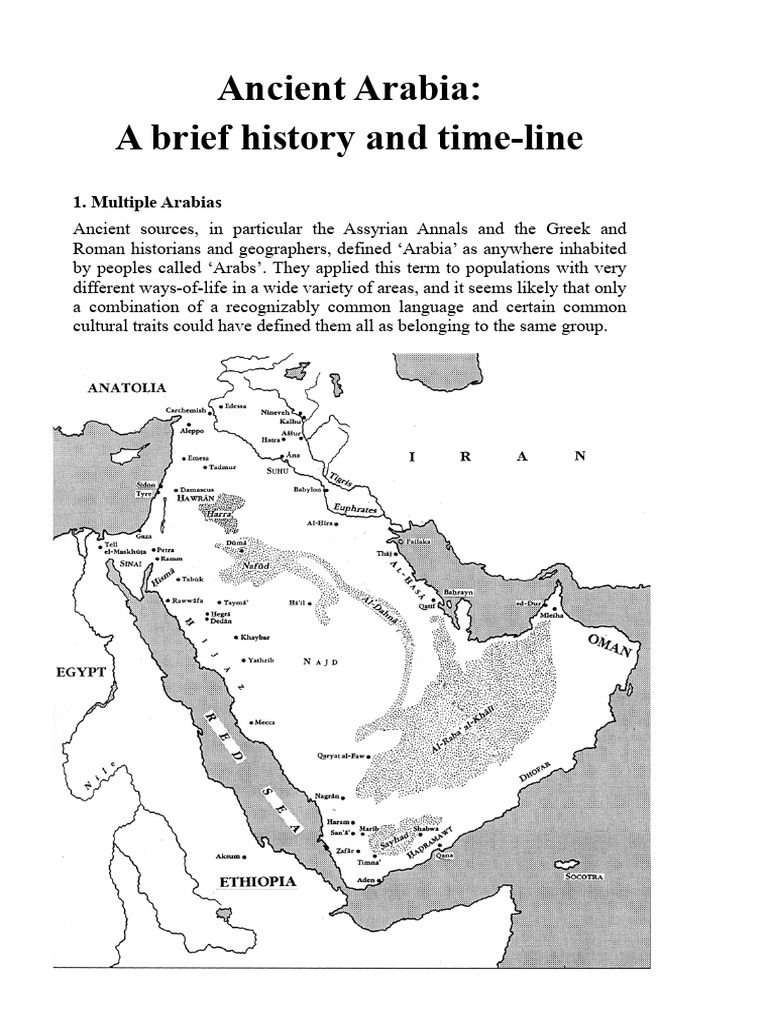 Ancient Arabia: A Historical Overview | PDF | Arabs | Arabian Peninsula