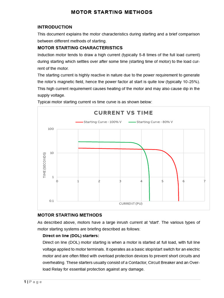 Motor Starting Methods | PDF